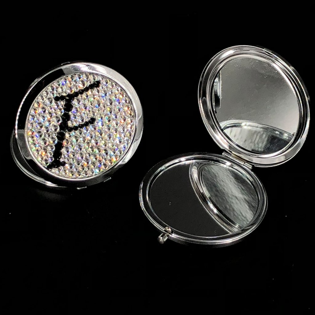 Swarovski Initial Mirror Compact - Crystalled by Jane